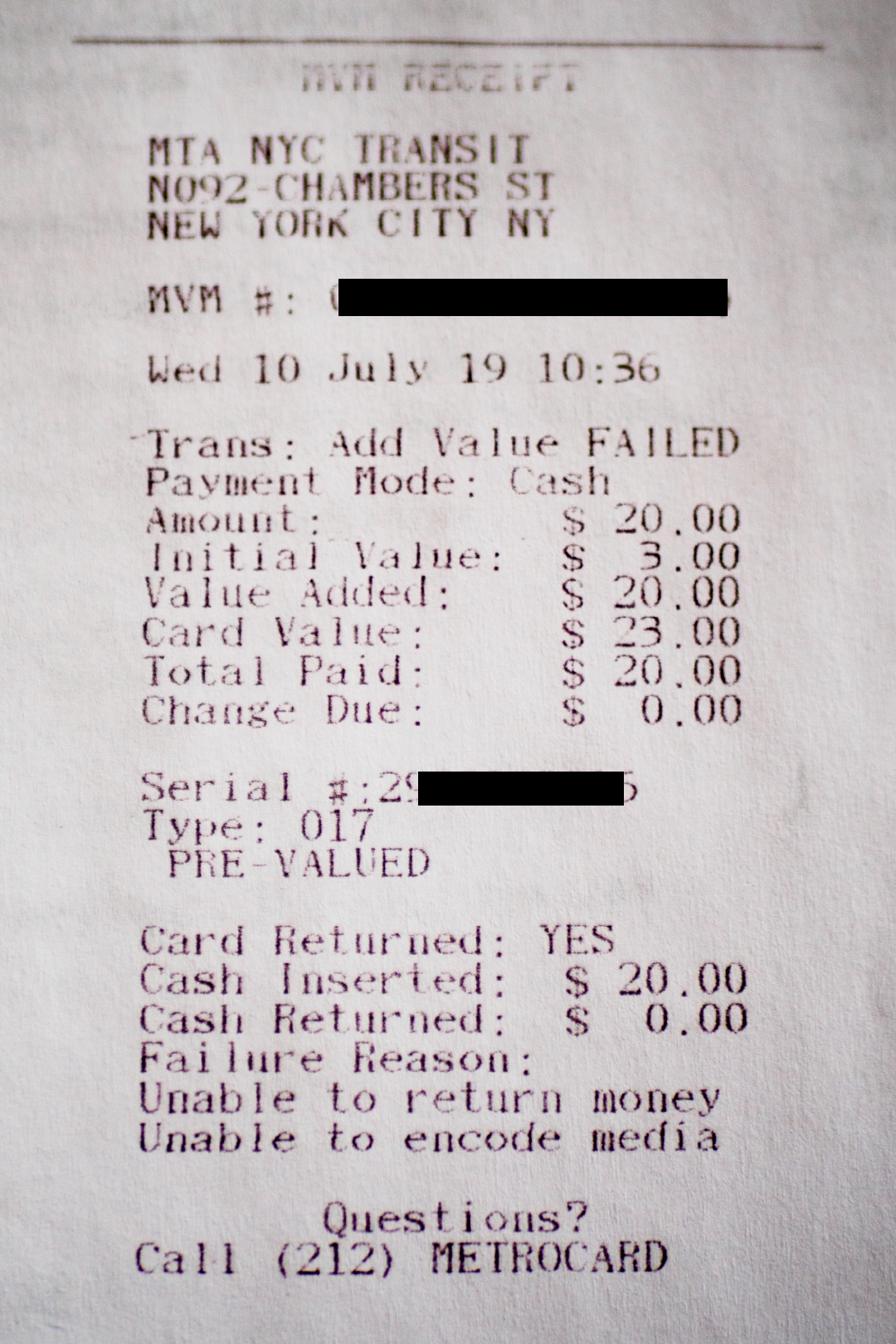 What to do When The MetroCard Machine Steals Your Money - PWH3.COM